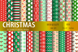 Christmas Digital Paper and Clipart Graphic by Digital Design ...