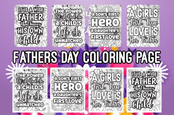 Fathers Day Coloring Book for Adult Graphic by skprintingpress ...