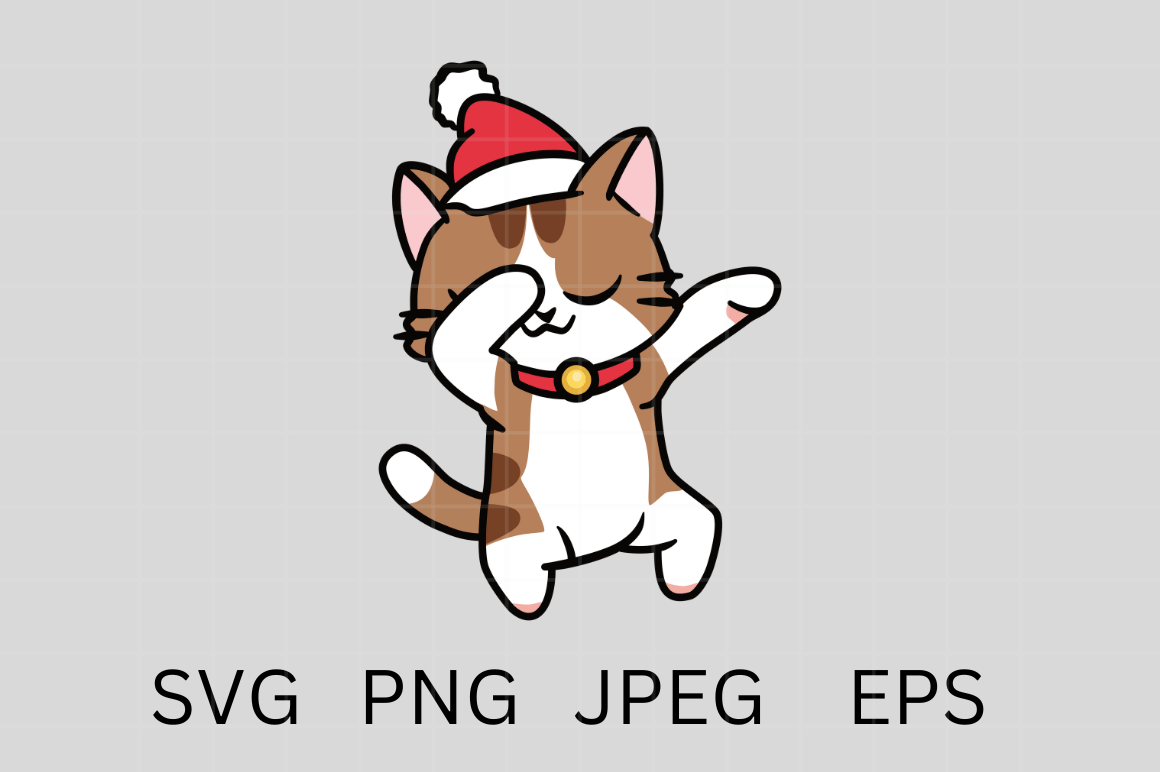 Santa Cat Dabbing Graphic by Izmin Designs · Creative Fabrica