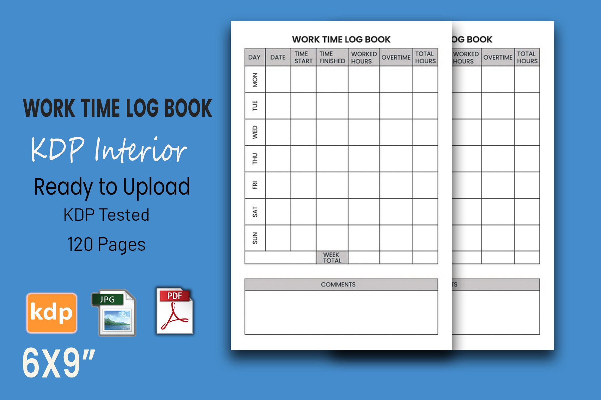 Work Time Log Book | KDP Interior Graphic by Interior Art · Creative ...
