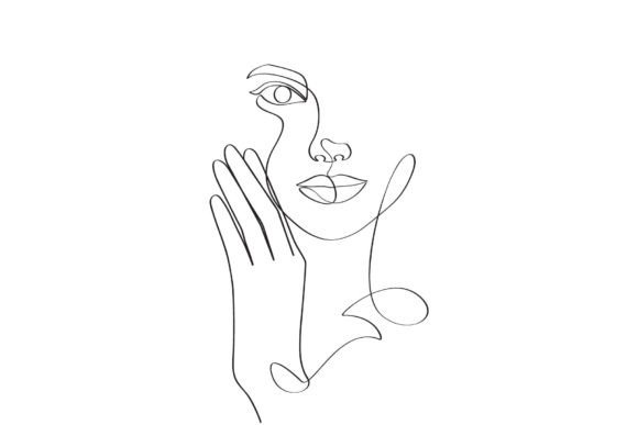 Woman Back Side Face Line Art Graphic by subujayd · Creative Fabrica