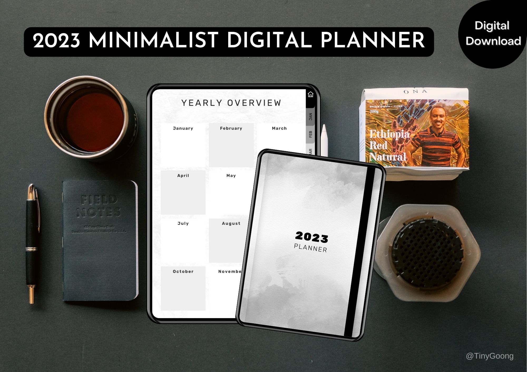 Minimalist Digital Planner Graphic by TinyGoong Studio · Creative Fabrica