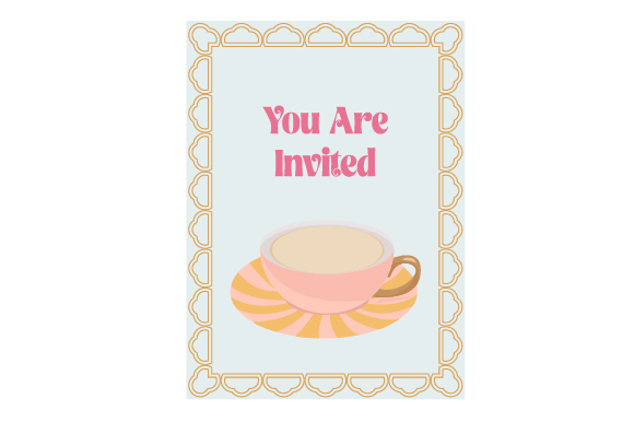 Spring Tea Party Invitation SVG Cut file by Creative Fabrica Crafts ...