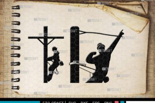 Lineman Silhouette, Electrician Svg Graphic by Pixel Elites · Creative ...