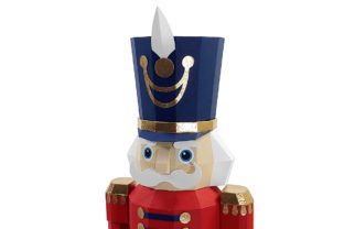 Nutcracker 3D Papercraft · Creative Fabrica