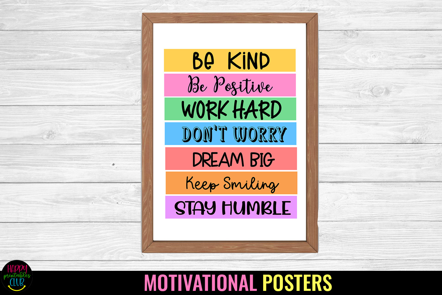Motivational Quotes Poster Classroom Graphic by Happy Printables Club ...