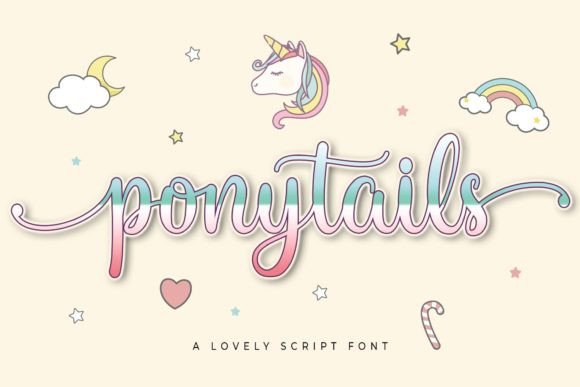 Ponytails Font by Doehantz Studio · Creative Fabrica