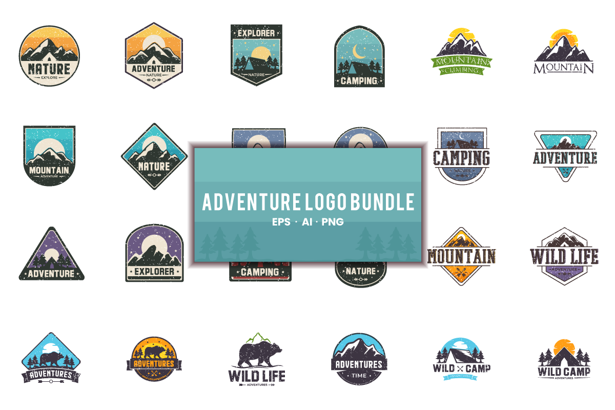 Bundle Logo for Adventure and Outdoors Graphic by Nyeengeng · Creative ...