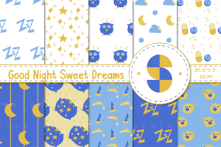Good Night Sweet Dreams Digital Paper Graphic by SimpleStyles ...