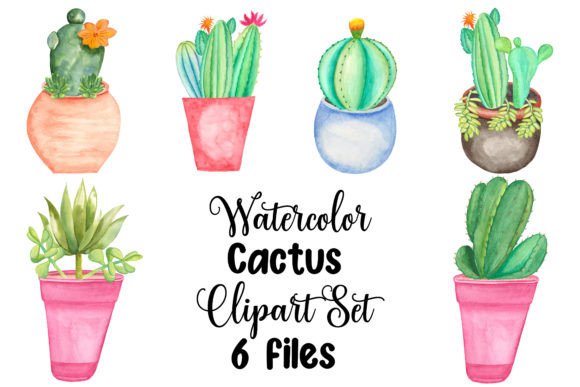 Watercolor Cactus Clipart Set Graphic by Nazzasi88 · Creative Fabrica