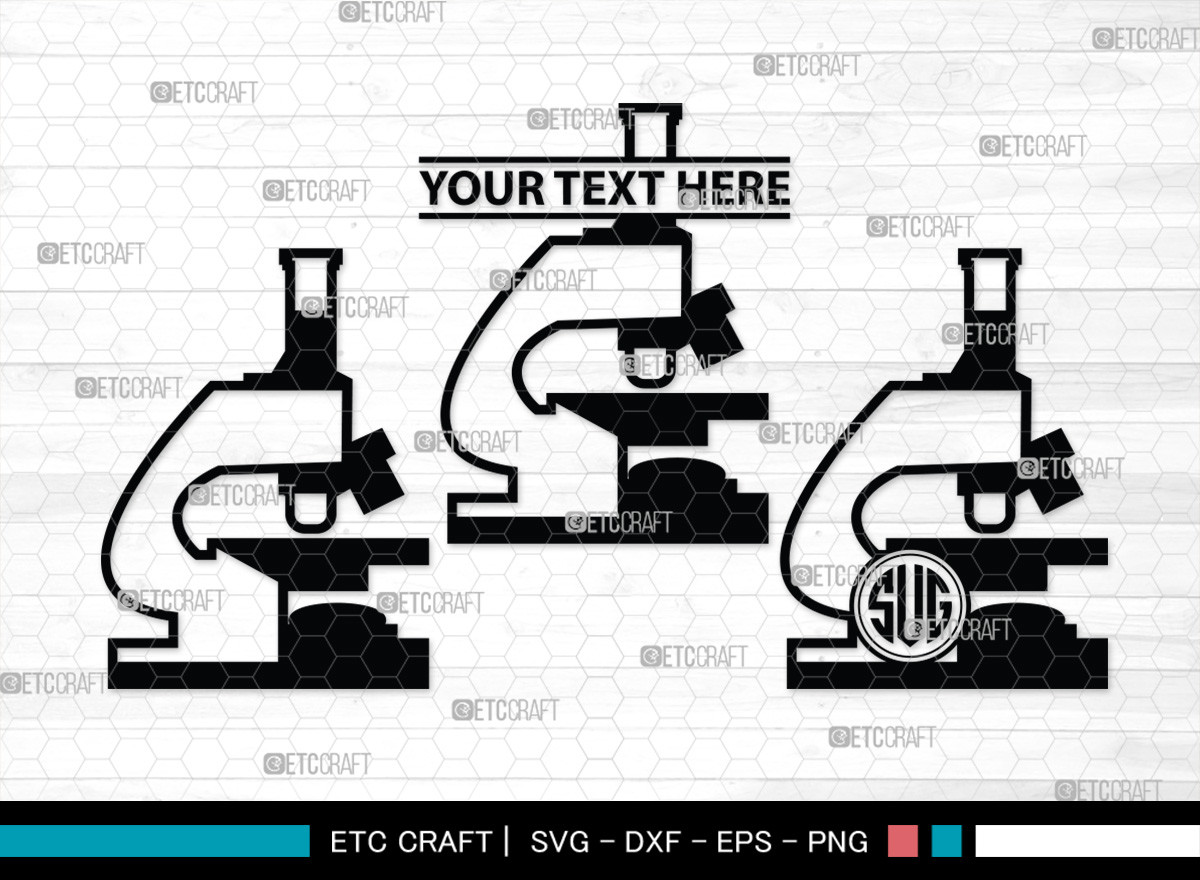 Microscope Monogram, Microscope SVG Graphic by Pixel Elites · Creative ...