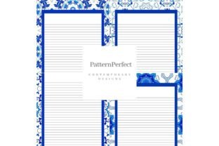 Blue China Writing Paper Collection Graphic by Quirk Junk Journals ...