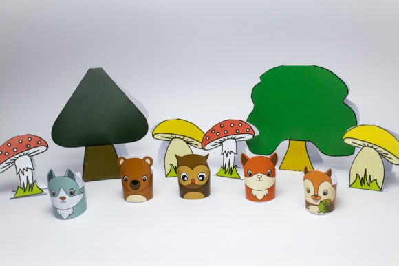 Forest Paper Toy Set · Creative Fabrica