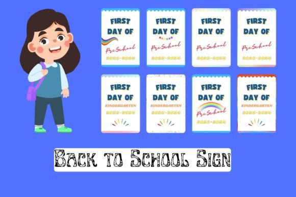 Back to School Sign Printable Sheet Graphic by printable · Creative Fabrica