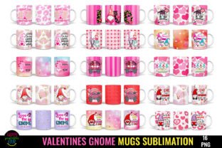 Valentines Gnome Mugs Sublimation Bundle Graphic by Happy Printables ...