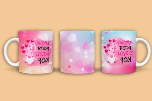Valentines Gnome Mugs Sublimation Bundle Graphic by Happy Printables ...