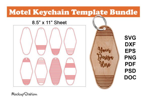 7651 Keychain Template Designs & Graphics