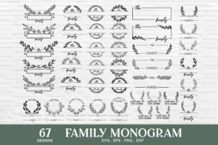 Family Last Name Monogram Svg Bundle Graphic by peachycottoncandy ...