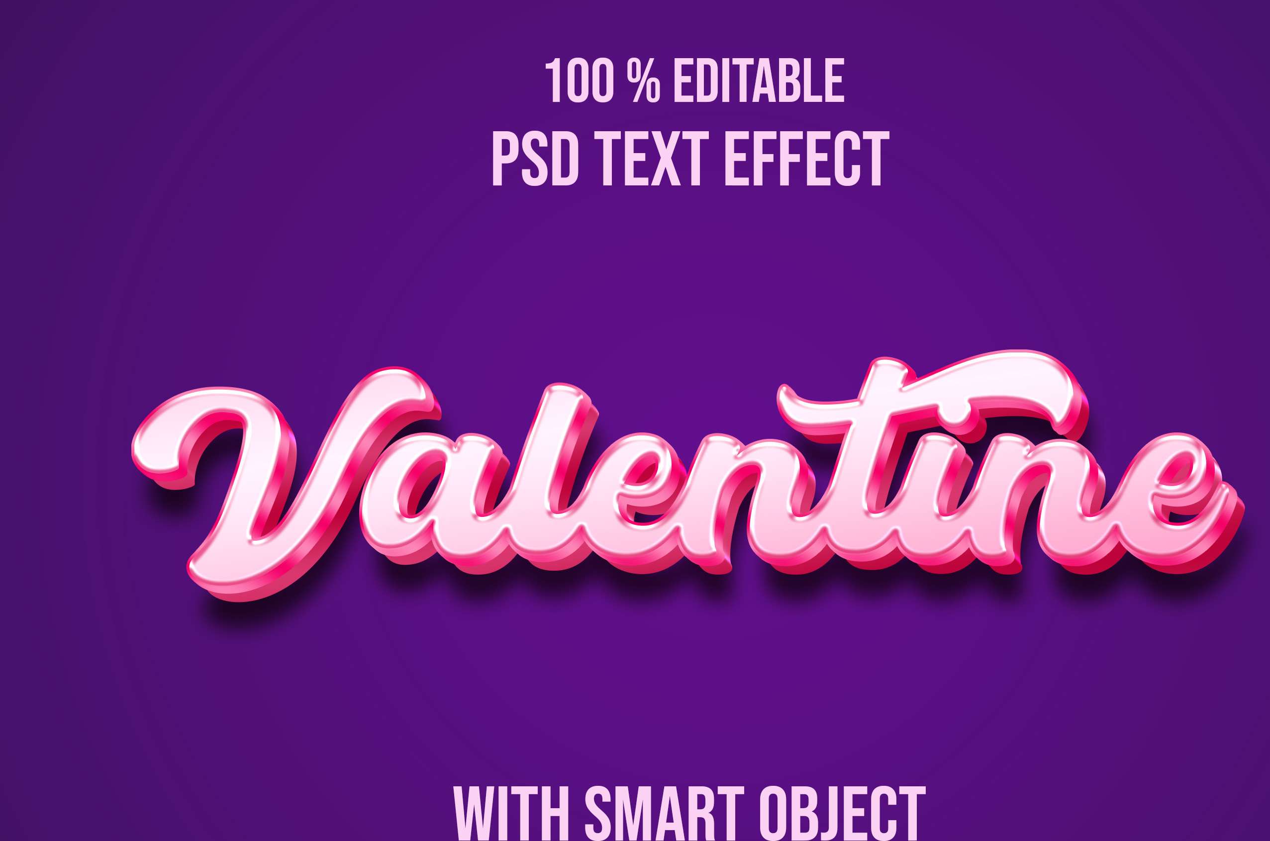 3d Editable Valentine Day Text Effect Graphic by Yustika · Creative Fabrica