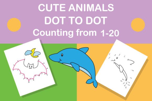 Cute Animals Dot to Dot 1-20 Worksheet Graphic by littlebeeshop ...