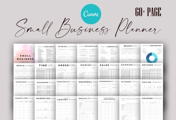 Handmade Business Planner Canva Graphic by Anjali Anjali · Creative Fabrica