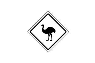 Ostrich Warning Sign SVG Cut file by Creative Fabrica Crafts · Creative ...