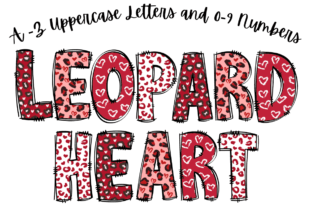 Red Leopard Heart Alphabet Doodle#1 Graphic by LadyAndBuns · Creative ...