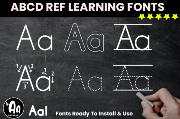 Abcd Tracing Alphabet Letters Bundle Font by AntarArt · Creative Fabrica