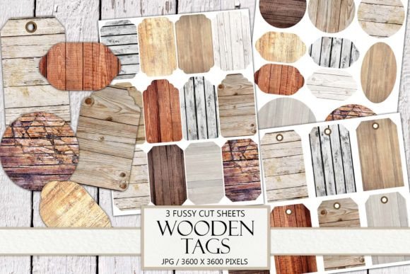 Wood Texture Tags and Labels Graphic by NiftyCraftyHouse · Creative Fabrica