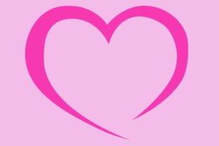 Hot Pink Incomplete Heart Graphic by IndigoCreations · Creative Fabrica