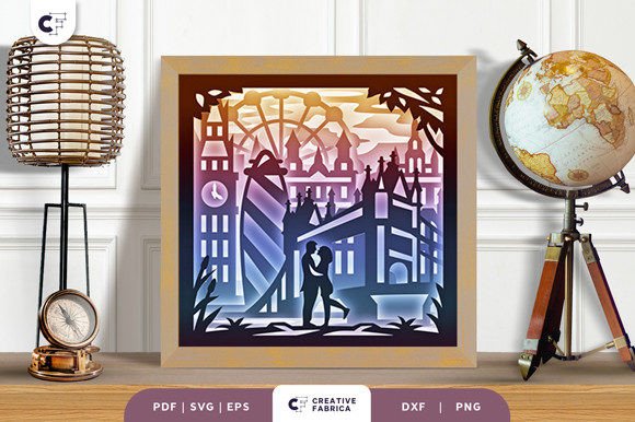 World Famous Landmark 3D Shadow Box · Creative Fabrica