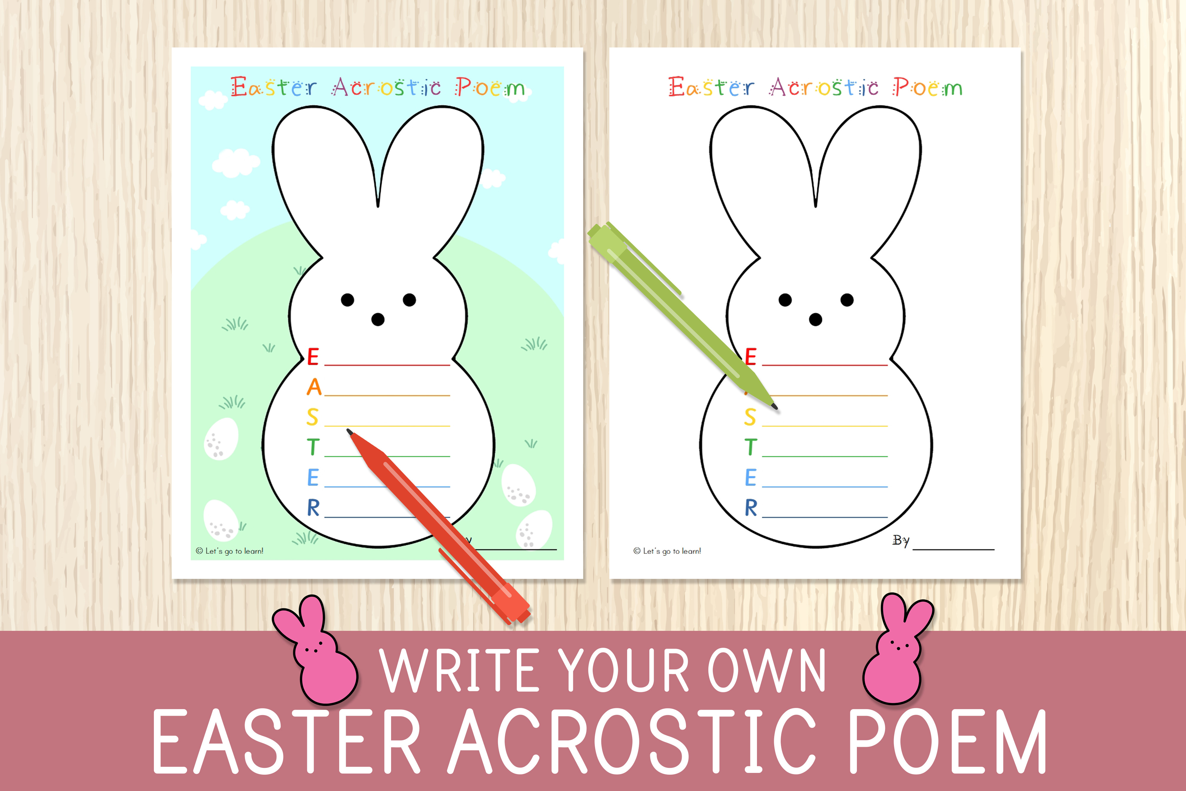 Easter Acrostic Poem, Writing Activity Graphic by Let´s go to learn ...