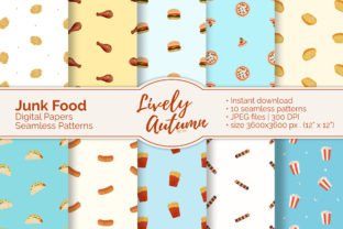 10 Junk Food Digital Seamless Patterns Graphic by LivelyAutumn 11.11 ...
