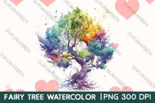 Fairy Tree Watercolor Clipart Graphic by sukumarbd4 · Creative Fabrica