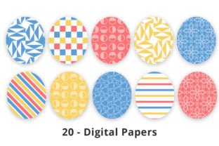Primary Colors Geometric Patterns Graphic by Lemon Paper Lab · Creative ...