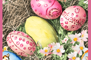 Vintage Easter Eggs 12x12 Digital Papers Graphic by Jackie Schwabe ...