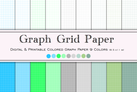 Colored Graph Grid Paper Graphic by 10Printables · Creative Fabrica