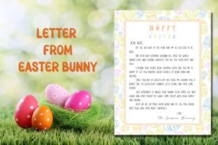 Editable Easter Bunny Letter Graphic by Adalin Digital · Creative Fabrica