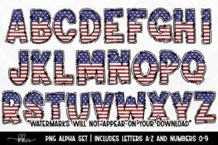 Glitter American Flag Doodle Alpha Graphic by Luv Bijou · Creative Fabrica