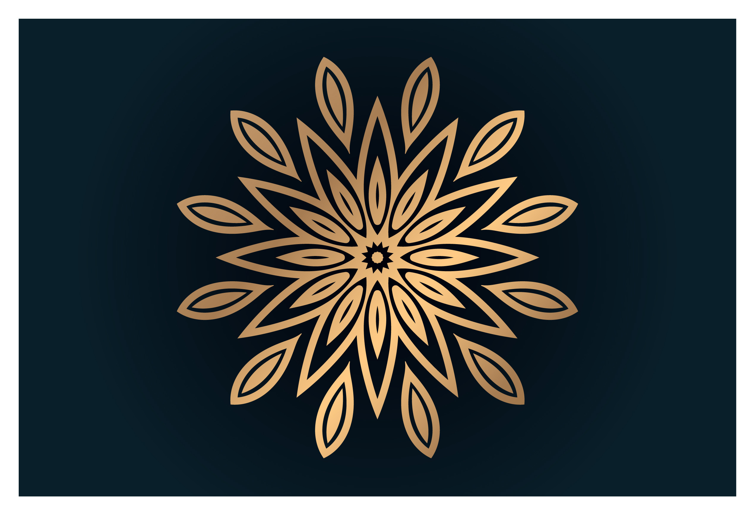 Islamic Patten Mandala in Golden Color Graphic by tanvir enayet ...