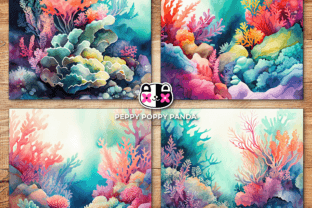 Painted Coral Reef Background Texture Graphic by Peppy Poppy Panda ...