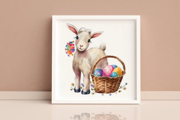 Easter Alpine Goat Background Graphic by Meow.Backgrounds · Creative ...