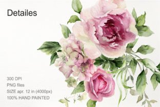 Watercolor Pink Floral Frame Clipart PNG Graphic by WatercolorGardens ...