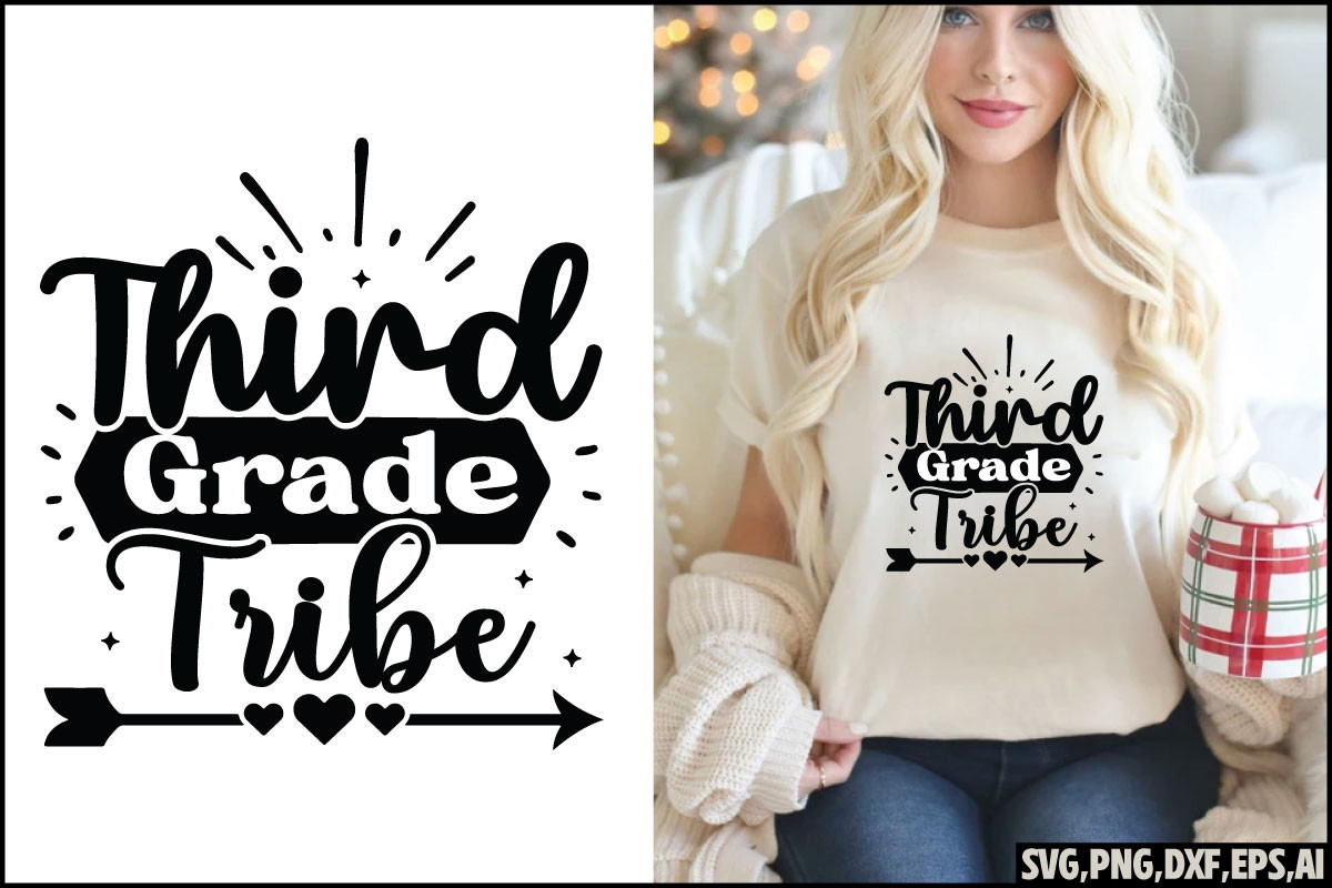 Third Grade Tribe SVG Graphic by Lazy Crafter · Creative Fabrica