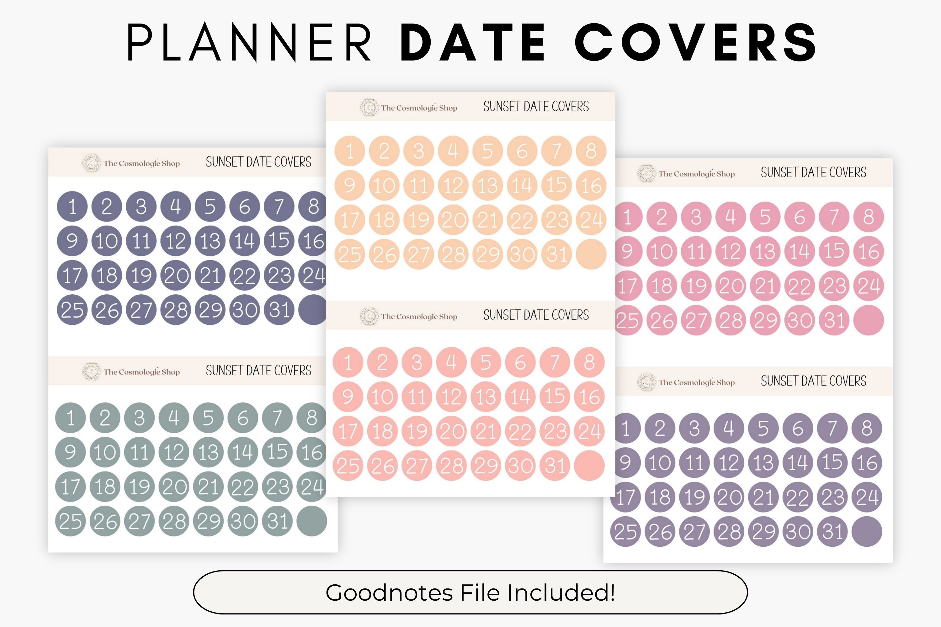 Sunset Printable Date Covers Graphic by thedigitaldoodle · Creative Fabrica