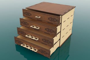 Chest of Drawers Box Laser Cut Svg Files · Creative Fabrica