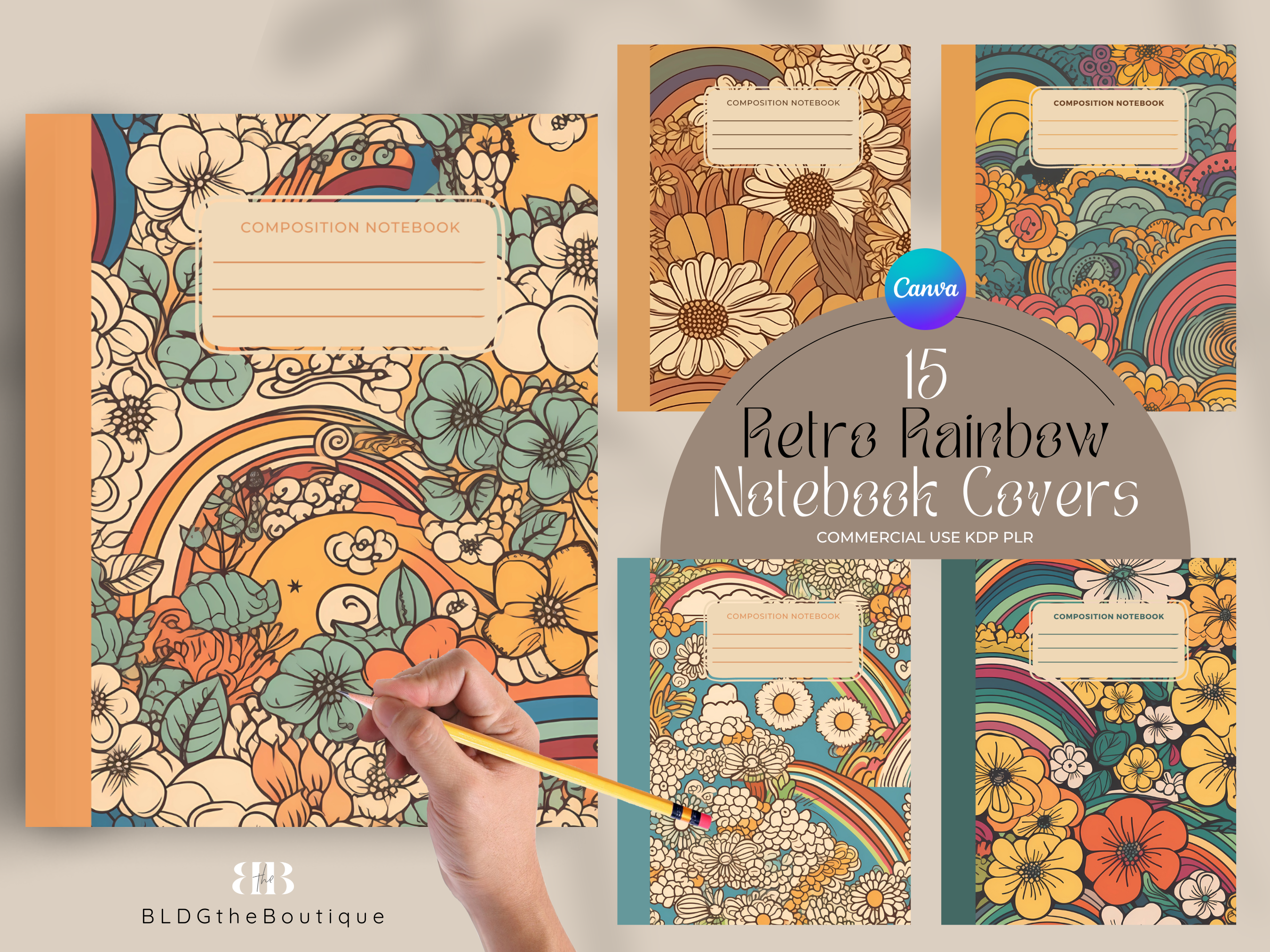 70s Retro KDP Composition Notebook Cover Graphic by BLDGtheBrand ...