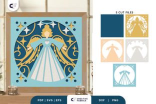 Angel with Wings 3D Layered Paper Cut · Creative Fabrica