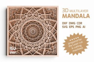 3D Layered MANDALA Laser Cut File SVG · Creative Fabrica