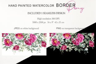 Floral Border PNG. Pink Flowers Clipart Graphic by WatercolorGardens ...